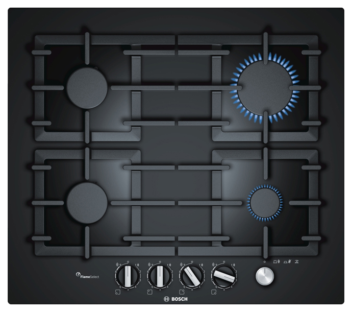 Встраиваемая варочная панель газовая Bosch PPP6A6M90R черный