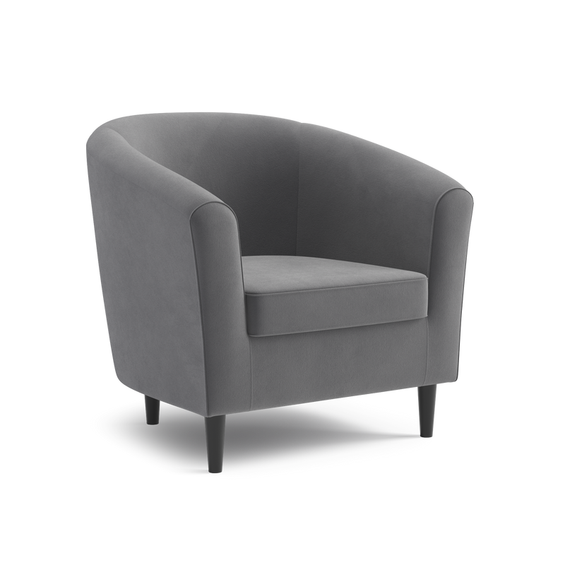 Кресло Salotti Веста, велюр, Ultra Grey, цвет серый.