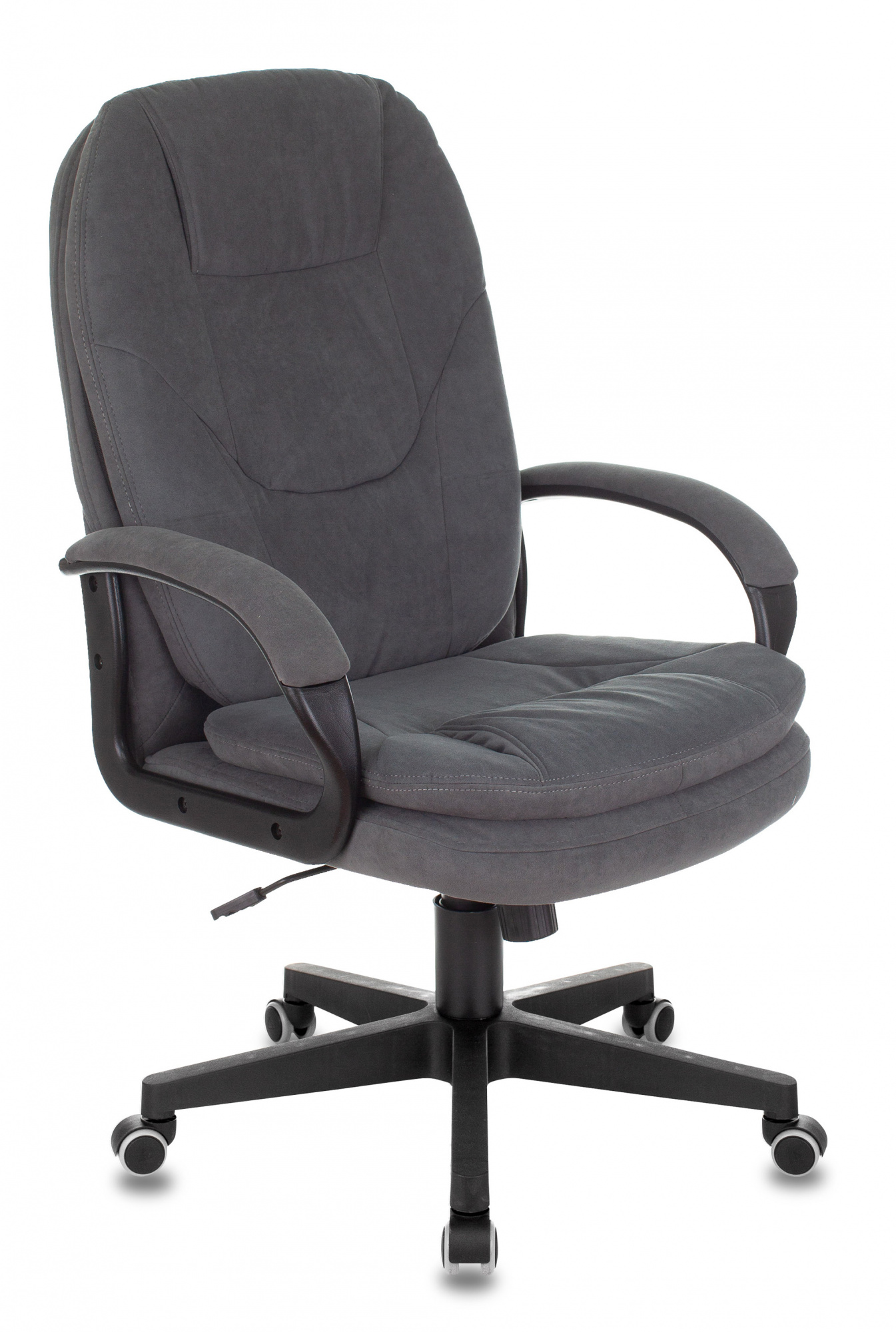Кресло руководителя Бюрократ CH-868N, на колесиках, ткань, серый [ch-868n/alfa44]
