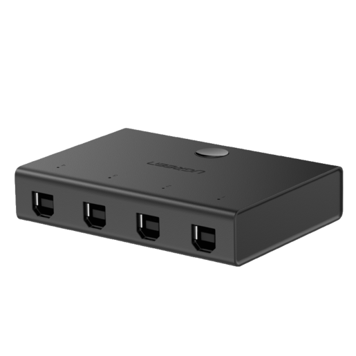 Сплиттер UGREEN US158 (30346) USB 2.0 Sharing Switch 4x1, черный