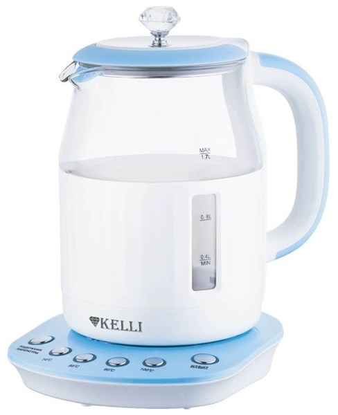 Чайник электрический KELLI KL-1373 1.7 л White, Blue