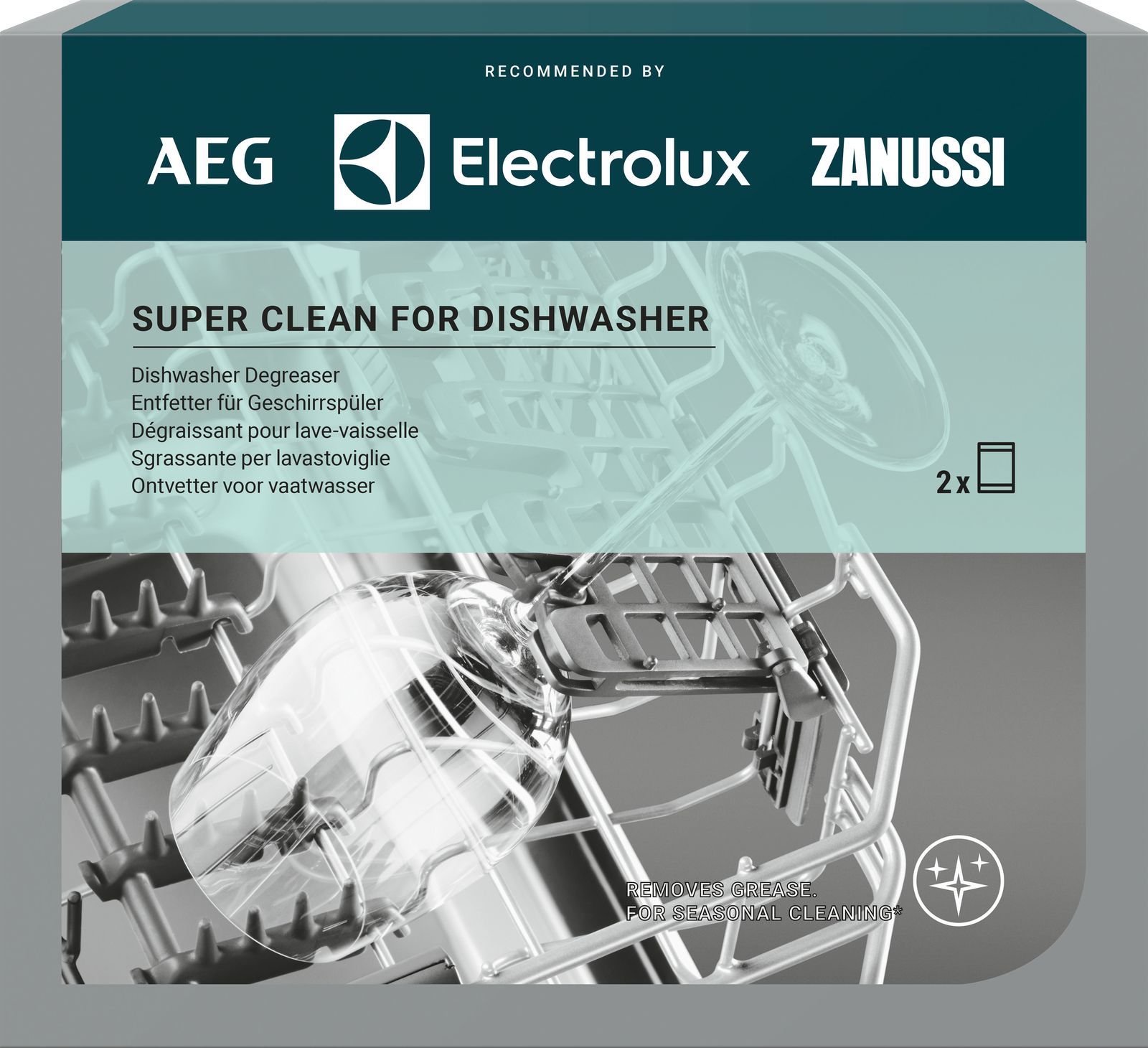 Средство обезжиривающее Electrolux Super Clean для посудомоечных машин 2 пакетика по 50 г