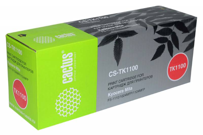 Тонер-картридж для лазерного принтера CACTUS CS-TK1100 черный, совместимый
