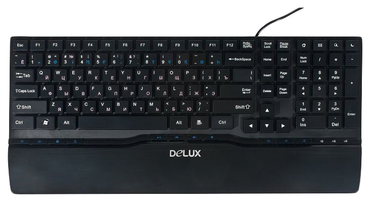 Проводная клавиатура Delux K1882 Black