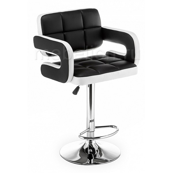 Барный стул Woodville Bent WO_11288, хром/черный/белый