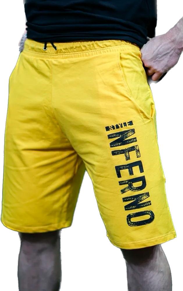 Спортивные шорты мужские INFERNO style Ш-001-001 желтые XL