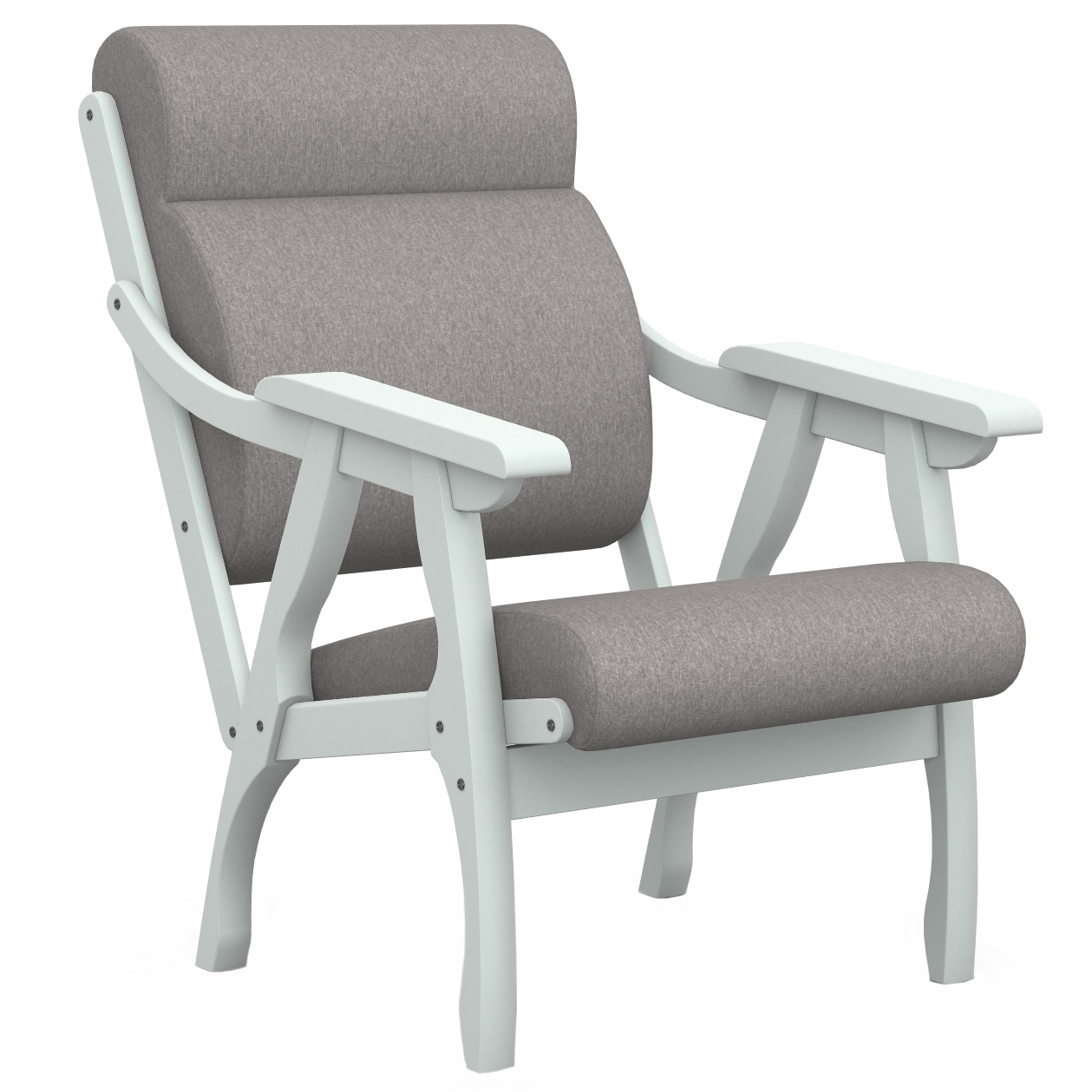 Кресло Мебелик Вега 10 63х90х95 см серый/снег