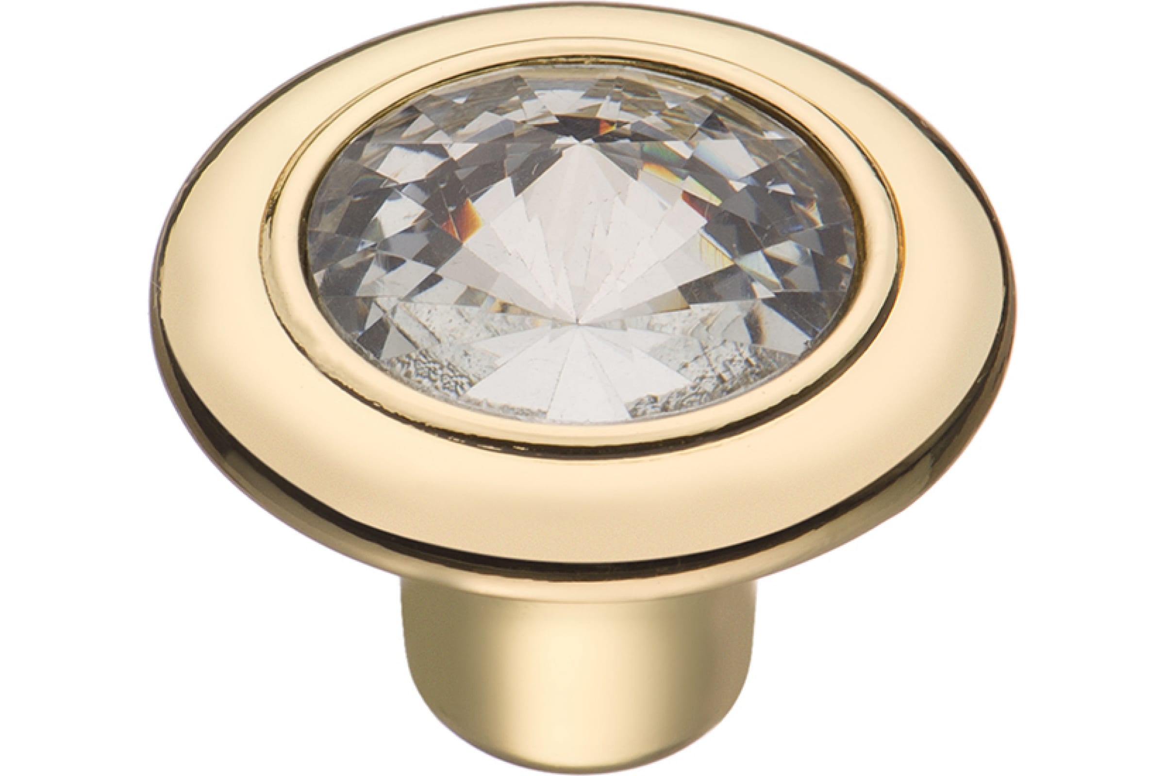 KERRON Ручка-кнопка с кристаллами, золото CRL35 OT
