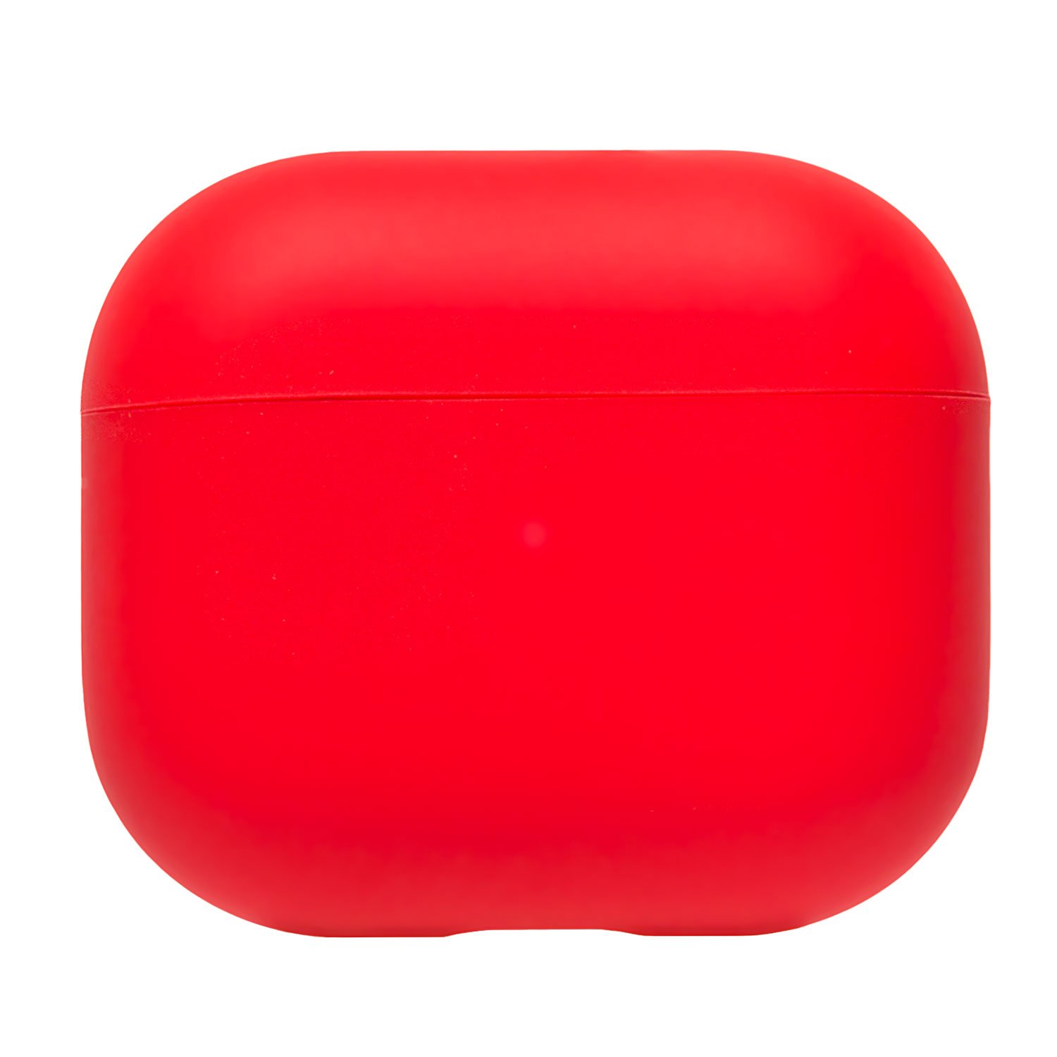 Чехол для кейса наушников Apple AirPods 3 силиконовый тонкий (красный)