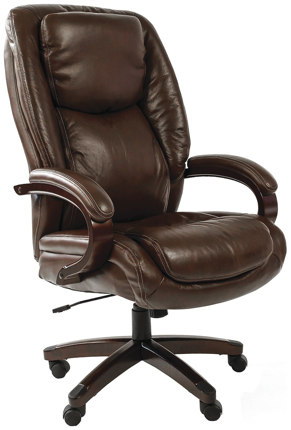 Кресло для руководителя Chairman 408 кожа коричневый