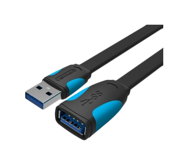 Кабель Vention USB A-USB A, M-F 2м Black (VAS-A13-B200)