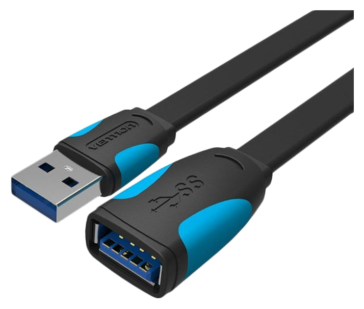 Кабель Vention USB A-USB A, M-F 1,5м Black (VAS-A13-B150)