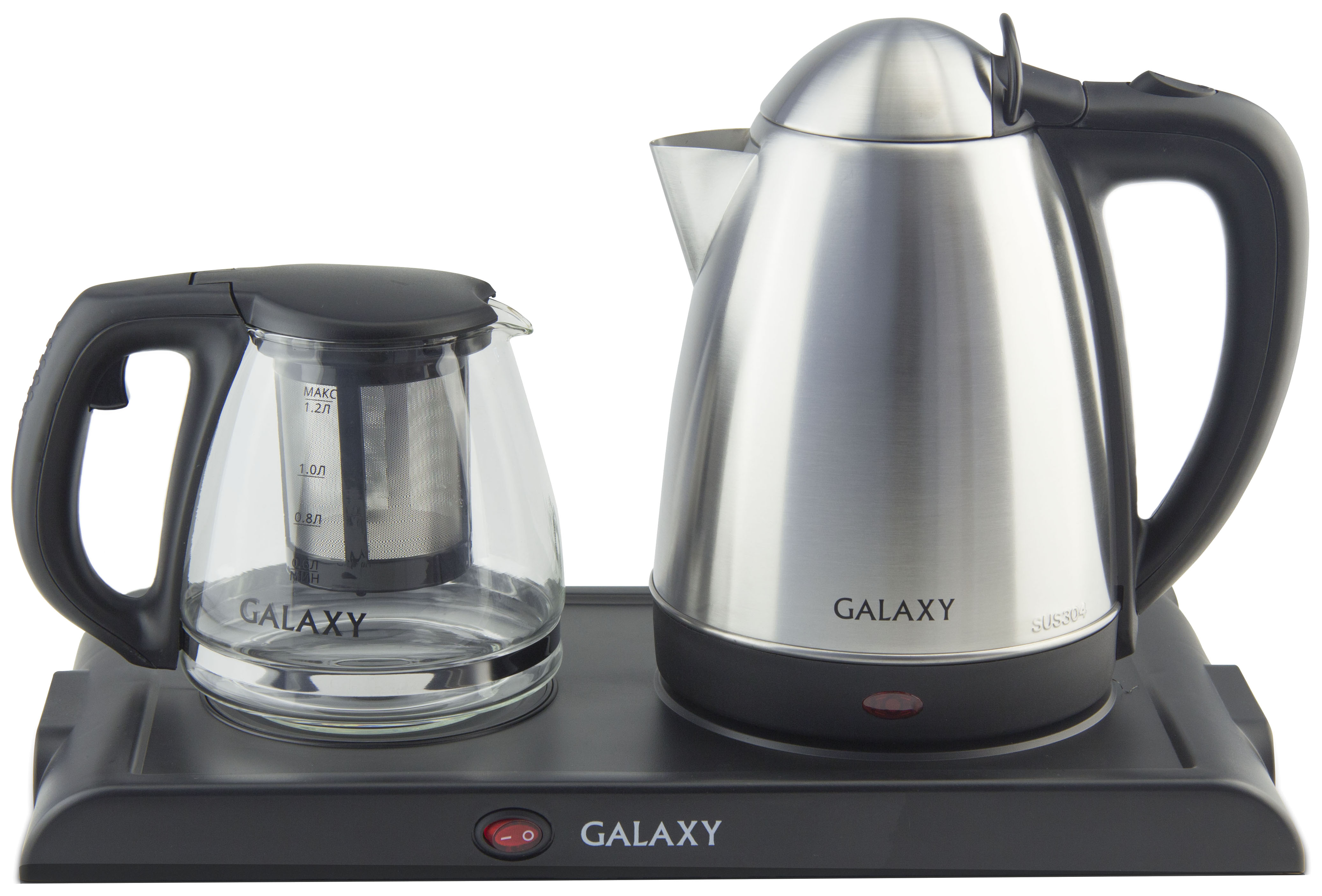 Чайник электрический Galaxy GL0404 1.8 л Silver, Black