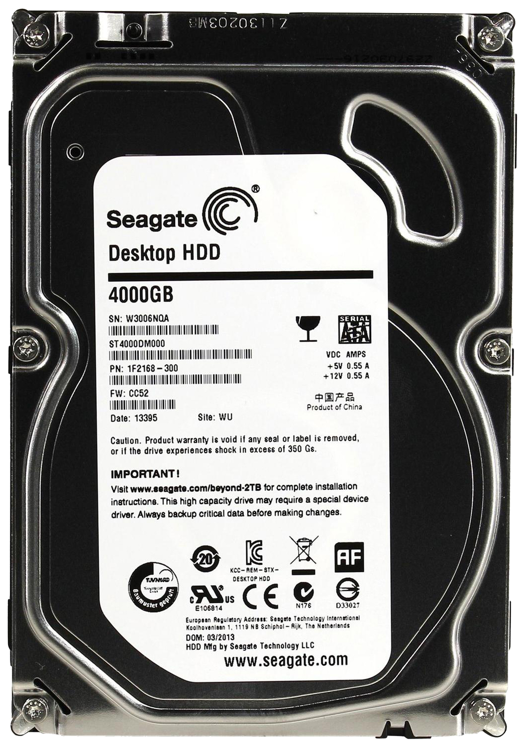 Жесткий диск Seagate Desktop HDD 4ТБ (ST4000DM000)