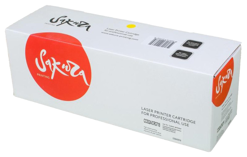 Картридж для лазерного принтера Sakura CC532A/CRG718Y, желтый