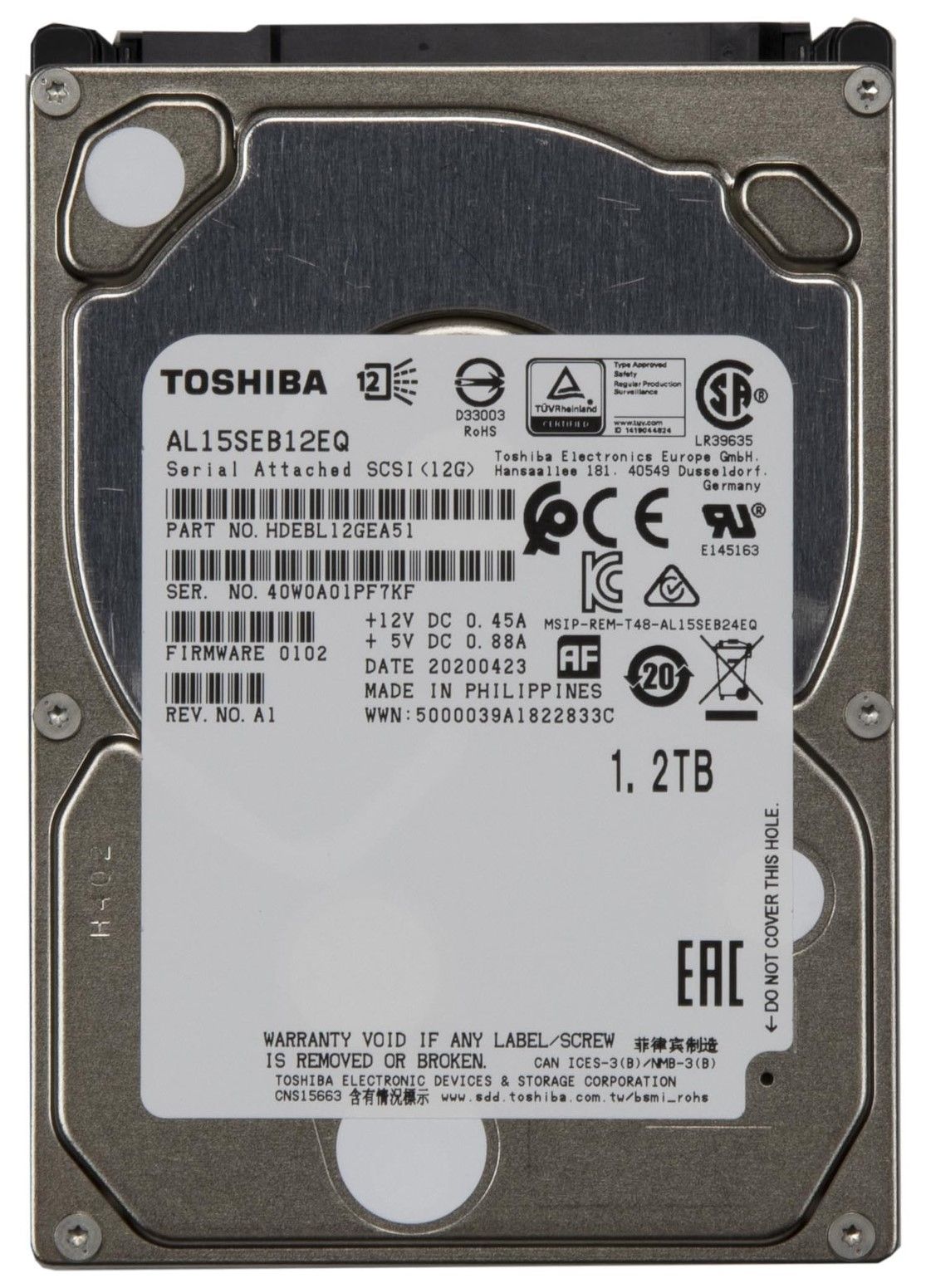 Жесткий диск Toshiba 1,2 ТБ AL15SEB12EQ