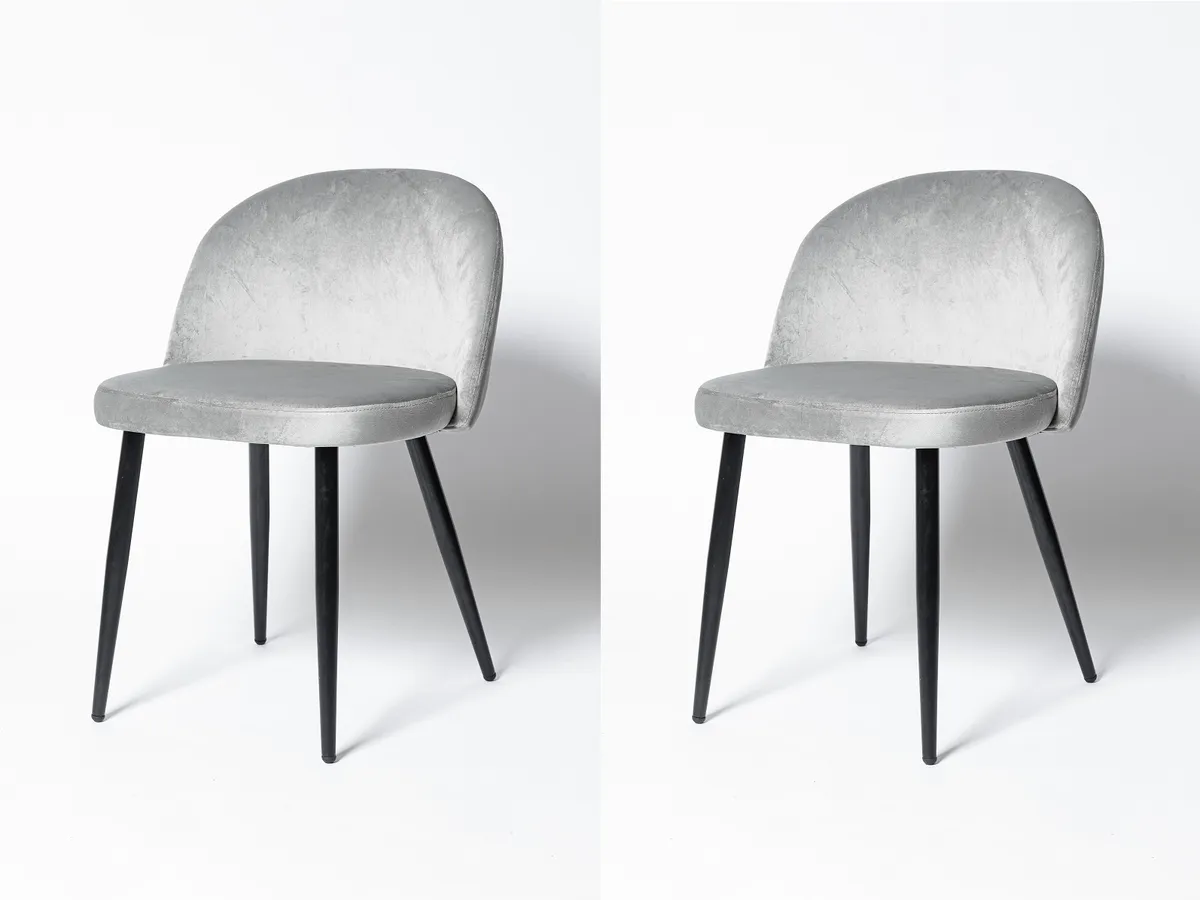 Комплект стульев 2 шт. La Room UDC-7003 (G062-39), черный/серый