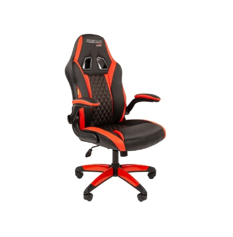 Кресло компьютерное игровое CHAIRMAN Game 15, 1113928, черный/красный
