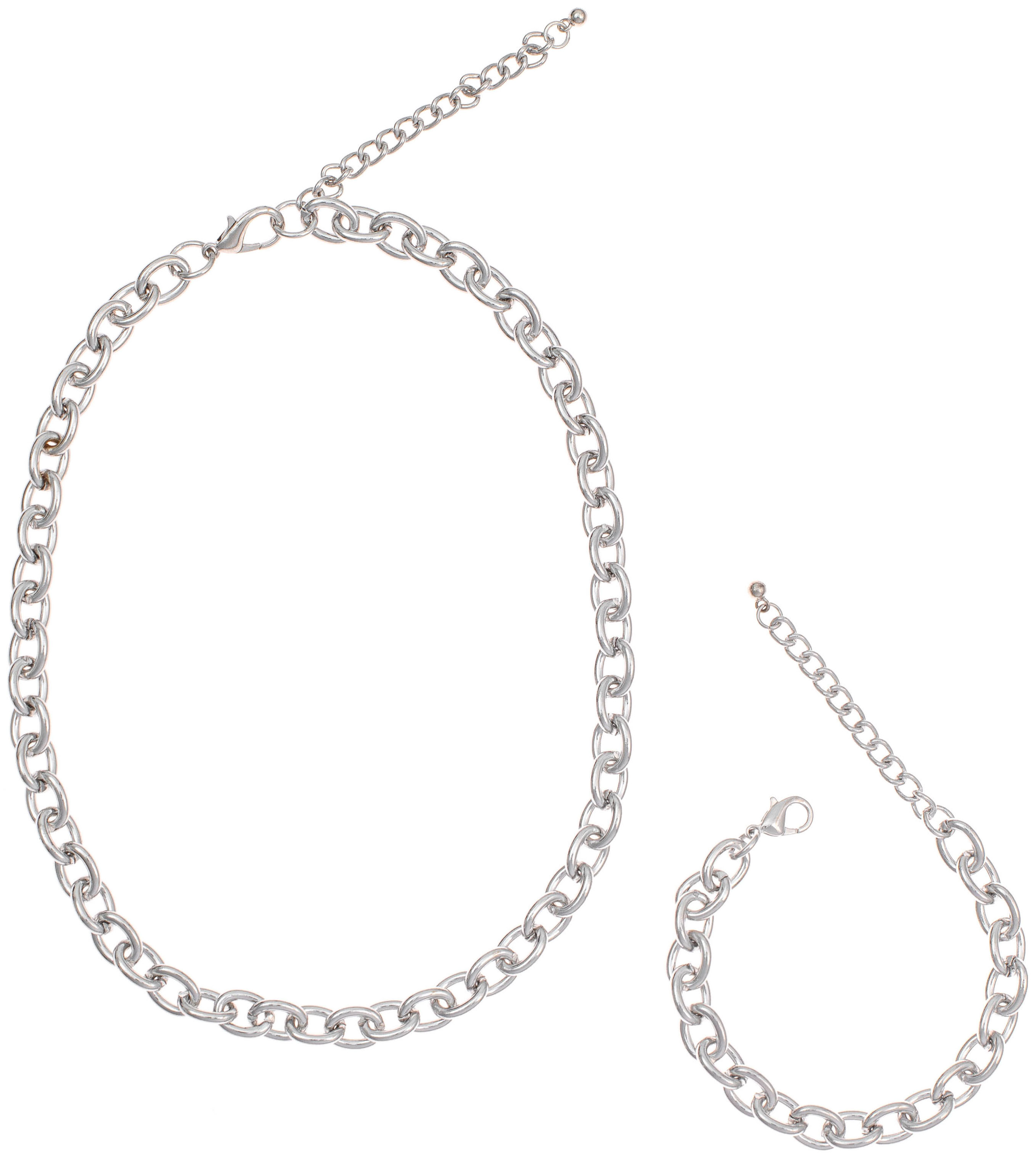 Комплект (цепочка+браслет) из ювелирного сплава без вставки WowMan Jewelry WM10078S