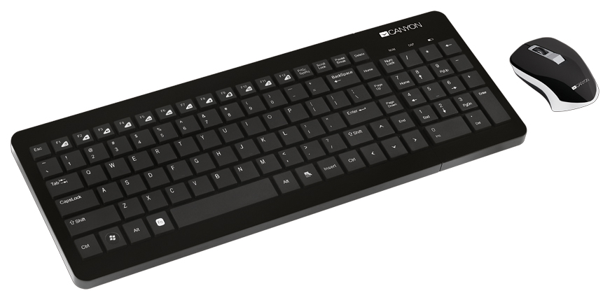 Комплект клавиатура и мышь Canyon CNS-HSETW3-RU Черный
