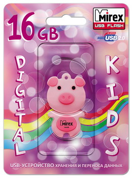 Флешка MIREX Pig 16ГБ Pink (13600-KIDPIP16)