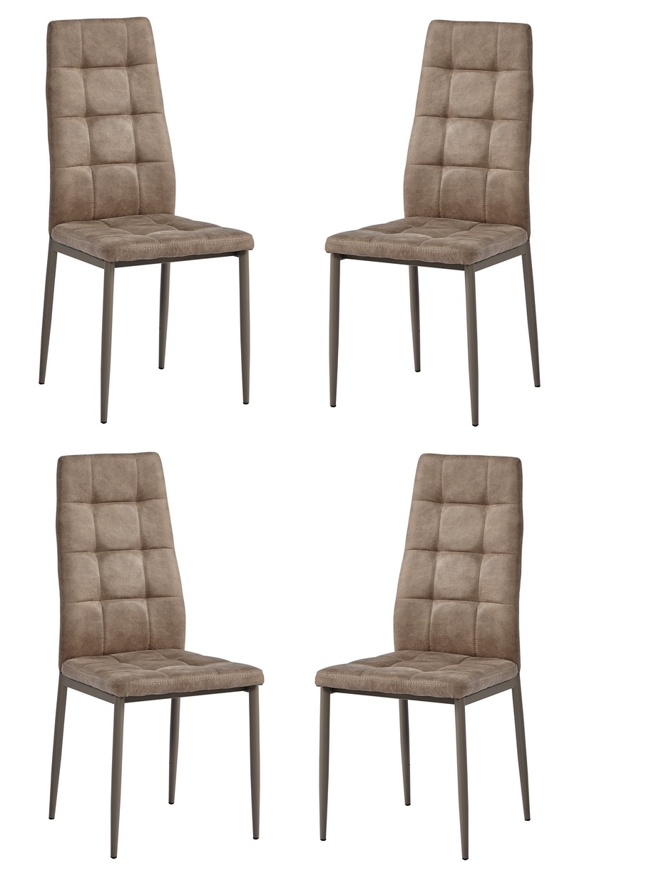 Комплект стульев 4 шт. Терминал, латте/нубук латте brown