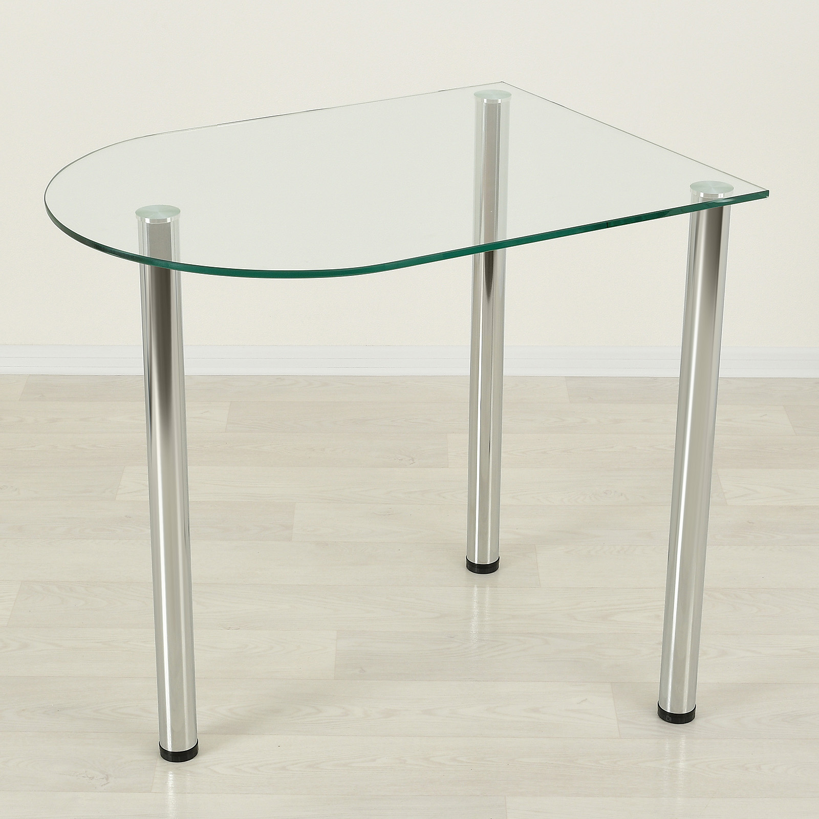 Стеклянный стол Mebel Apartment Эдель 30-3 прозрачный/хром 800х600