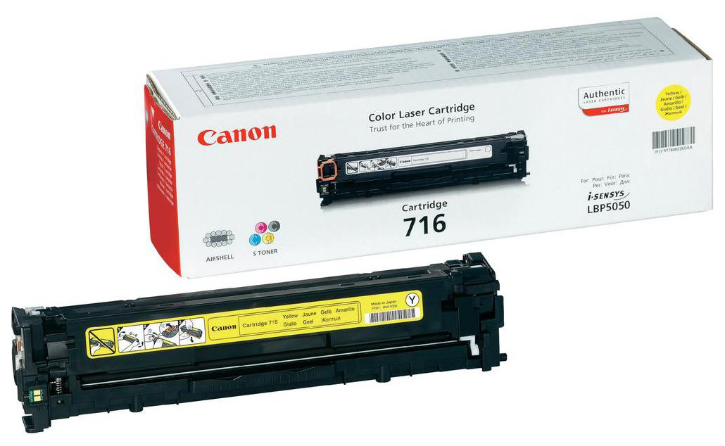 Картридж для лазерного принтера Canon 716 желтый, оригинал