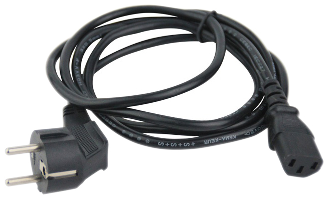 Кабель VCOM IEC 320 C13-CEE 7/7, M-F 1,8м Black (CE021-CU)