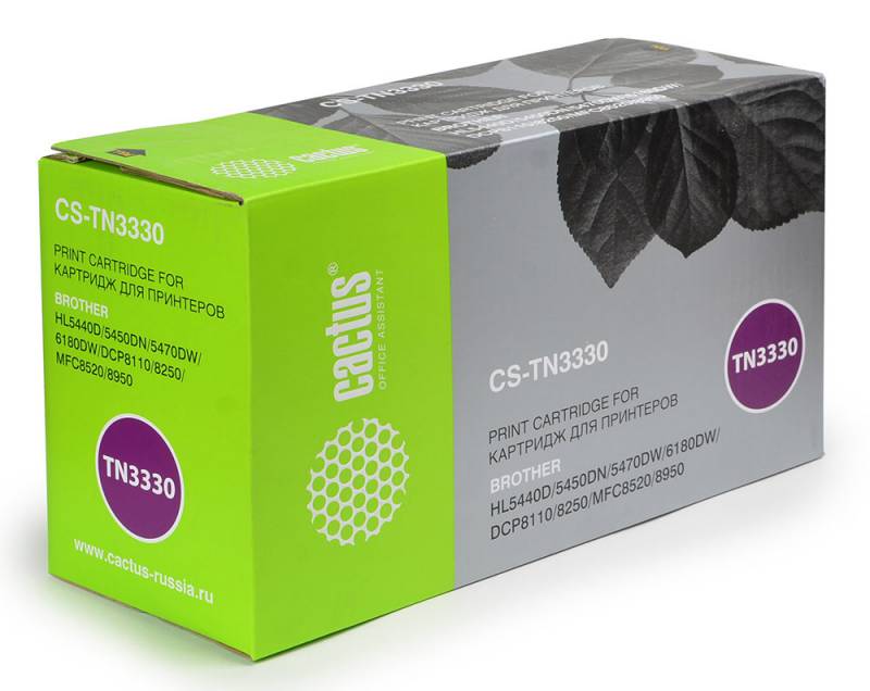 Тонер-картридж для лазерного принтера CACTUS CS-TN3330 черный, совместимый