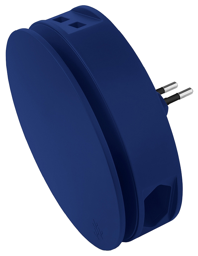 Сетевое зарядное устройство Usbepower AERO, 2 USB, 3,4 A, blue