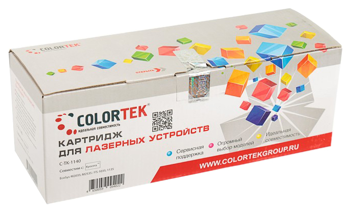 Картридж для лазерного принтера Colortek TK1140 черный