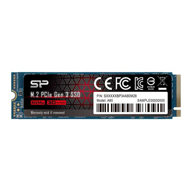 SSD накопитель Silicon Power A80 M.2 2280 512 ГБ (SP512GBP34A80M28)