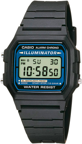 Наручные часы электронные мужские Casio Illuminator Collection F-105W-1A