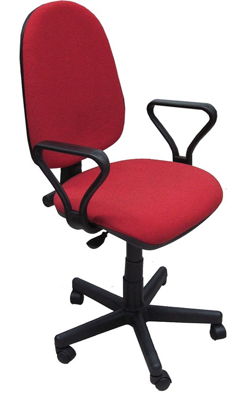 Кресло офисное Евростиль Престиж самба ткань красная