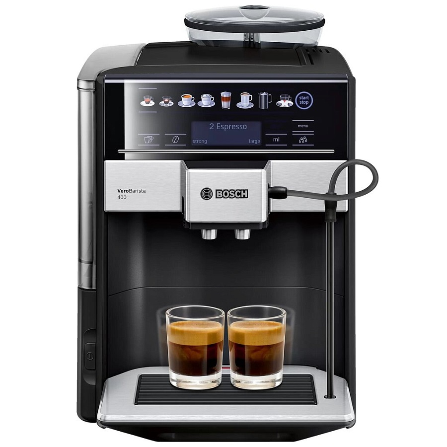 Кофемашина автоматическая Bosch TIS65429RW черный, серебристый