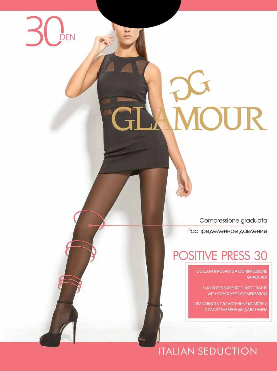 Колготки женские Glamour Positive Press 30 черные 2 (S)