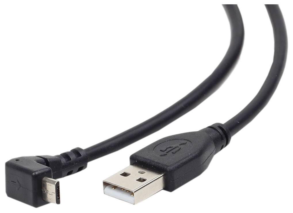 Кабель Cablexpert USB*2,0 Am-micro B, Pro CCP-mUSB2-AMBM90-6, угловой - 1,8 метра