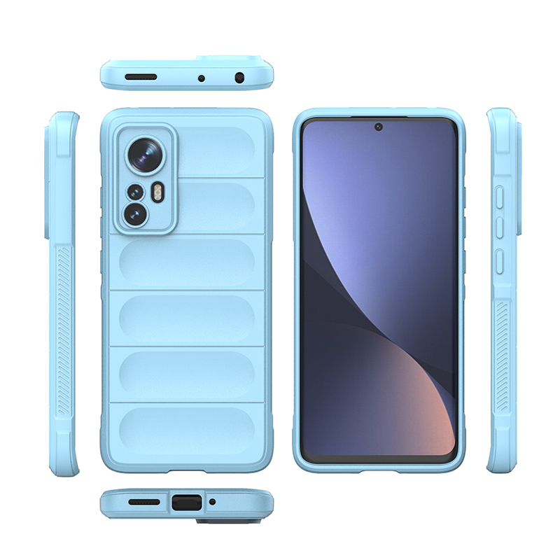 Противоударный чехол Flexible Case для Xiaomi Mi 12/12X (голубой)