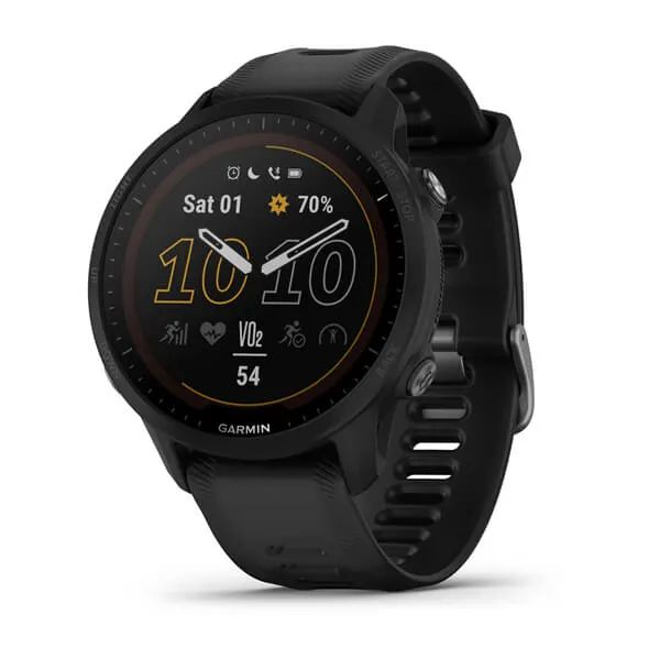 Умные часы GARMIN FORERUNNER 955 Solar с черным ремешком (010-02638-20)