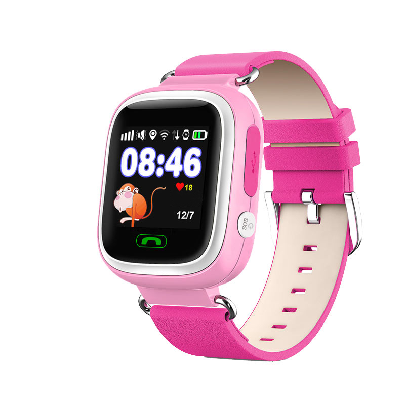 Детские смарт-часы Smart Baby Watch Q90 с телефоном и GPS трекером Pink/Pink