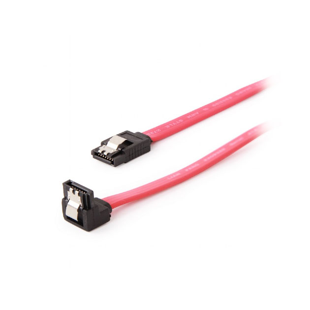 Кабель Gembird SATA 7 pin-SATA 7 pin, M-M 0,8м Red (CC-SATAM-DATA90-0.8M)