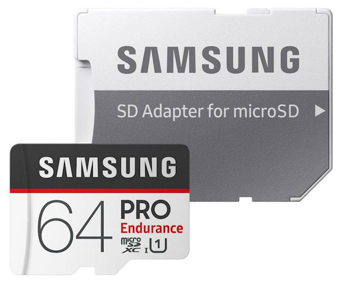 Карта памяти Samsung PRO Endurance MicroSDXC SDR104 64GB