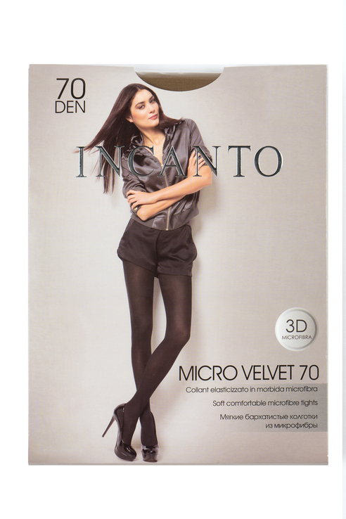Колготки женские Incanto MicroVelvet 70 (по 80) коричневые 5 (XL)