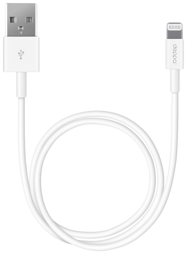 Кабель Deppa 72114 Lightning 1,2м White