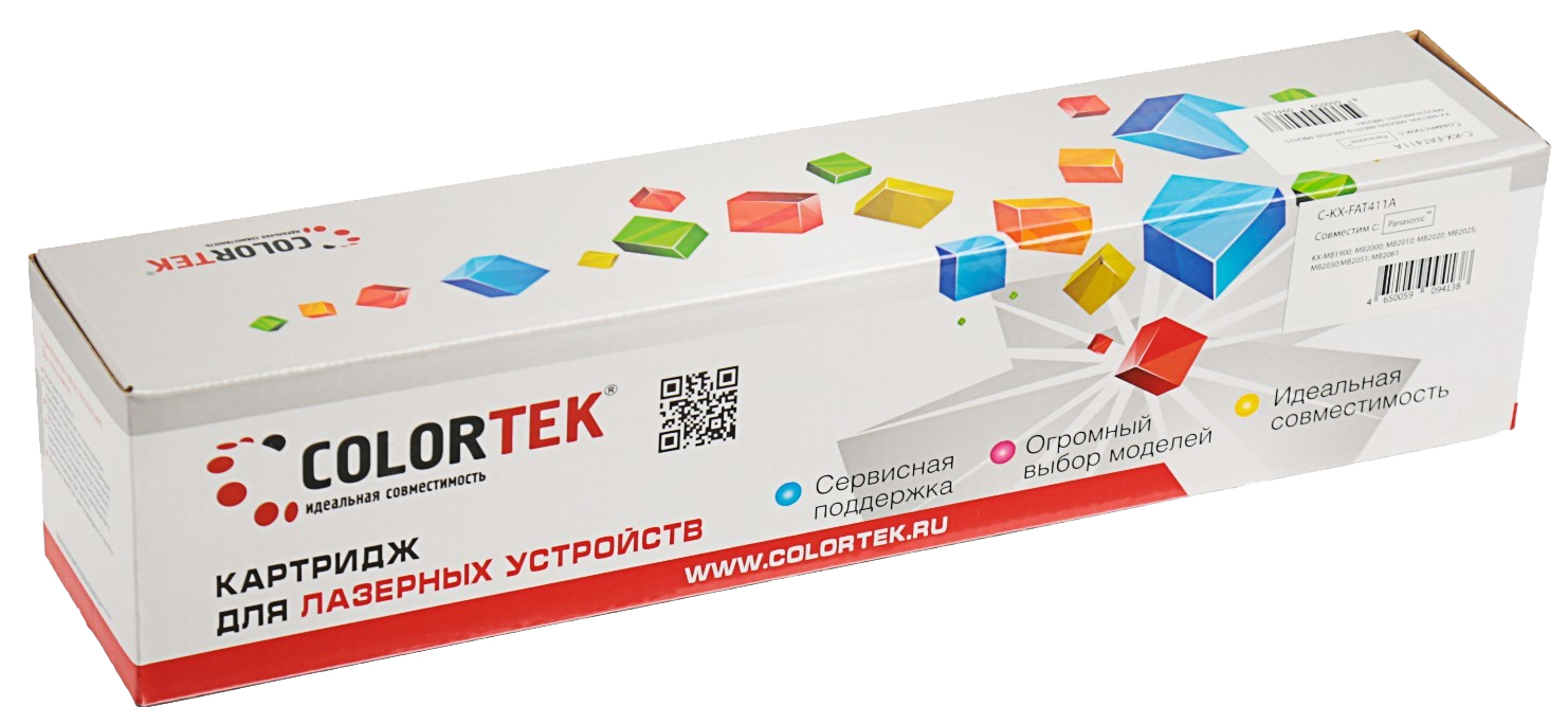 Картридж для лазерного принтера Colortek KXFAT411A черный