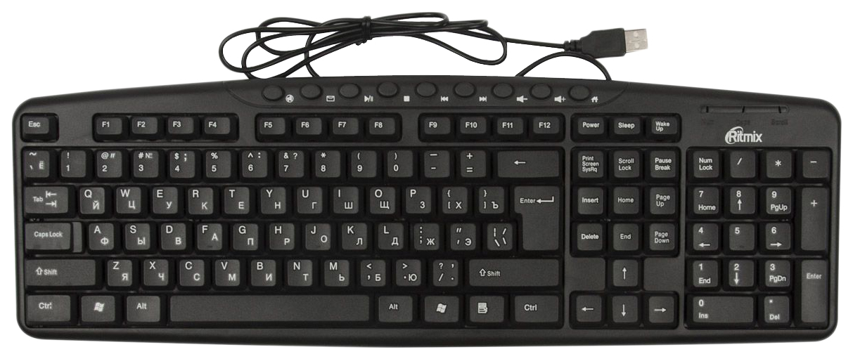 Проводная клавиатура Ritmix RKB-141 Black