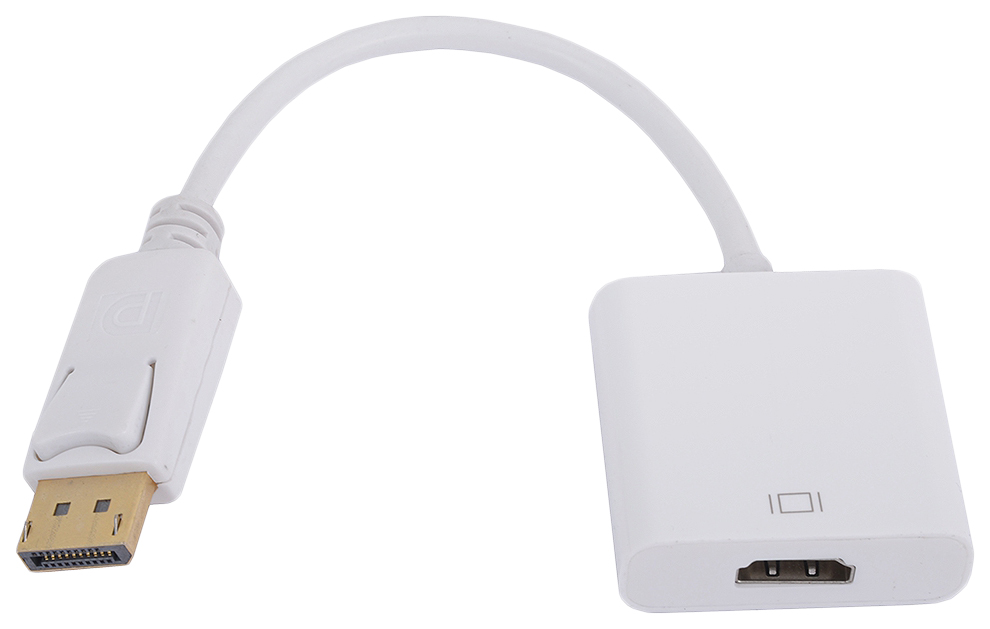 Адаптер VCOM DisplayPort-HDMI, M-F 0,1м White (CG553)