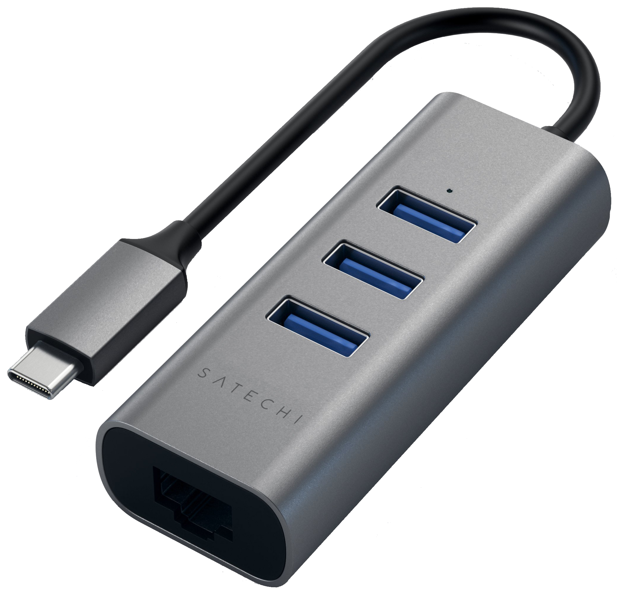 Разветвитель для компьютера Satechi Type-C 2-in-1 USB 3.0 Aluminum  Port ST-TC2N1USB31AM