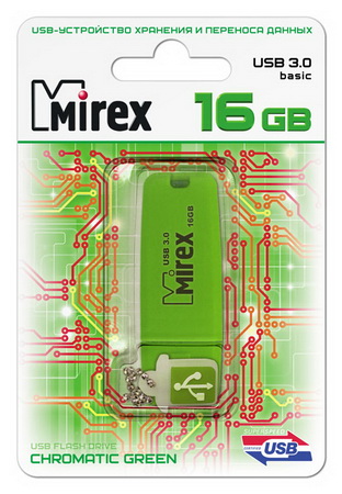 Флешка MIREX Chromatic 16ГБ Green (13600-FM3CGN16)